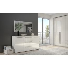 Sideboard OTTO HOME, B:153cm H:85cm T:45cm, beige, Spanplatte, Wohnzimmer, Sideboards, "Piano, Kombikommode, 2-t&uuml;rig mit 3 Schubladen, 153x45x85cm",