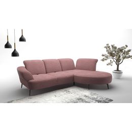 Sit & More Ecksofa SIT & MORE, B:313cm H:91cm T:208cm, lila, 100% Polyester, Wohnzimmer, Sofas, "Dance, L-Form, inkl. Sitztiefenverstellung", inkl. Click&Seat,