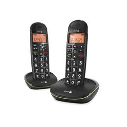 Doro DECT-Telefon "PhoneEasy 100w Duo", schwarz, Station&auml;rtelefone