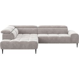 Ecksofa OTTO HOME, B:298cm T:222cm, grau, 92% POLYESTER (PES) / 8% POLYAMID (PA), Wohnzimmer, Sofas, "Theo L-Form, B: 298 cm", mit