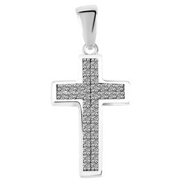 Adelia&acute;s ADELIA ́S Damen Kettenanh&auml;nger "Damen Anh&auml;nger &ndash; Kreuz Kreuzanh&auml;nger aus 925 Silber mit Zirkonia", Silber 925 (Sterlingsilber)silber, Silber 925