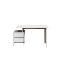 Schreibtisch OTTO HOME, B:120cm H:76cm T:60cm, wei&szlig;, Jugendzimmer, Tische, "Luven, Computertisch", zertifiziertes Massivholz, mit 2 Schubk&auml;sten,