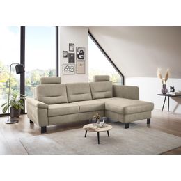 Ecksofa DIE PLANBAR, B:244cm H:88cm T:160cmmandel, 100% Polyester, Wohnzimmer, Sofas, "PP-PF23172 L-Form, Breite 244 cm", Eckgarnitur mit besonders