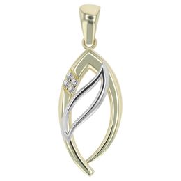 Adelia&acute;s ADELIA ́S Damen Kettenanh&auml;nger "Damen Anh&auml;nger aus 333 Gold mit Zirkonia", Gelbgold 333wei&szlig;, Gelbgold 333, Schmuckanh&auml;nger, Eine sch&ouml;ne Geschenkidee