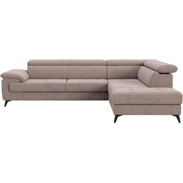 Ecksofa COTTA, B:286cm T:236cmmud, 100% Polyester (PES), Wohnzimmer, Sofas, "Astra L-Form, B: 286 cm", mit Kopfteilverstellung, optional Bettfunktion