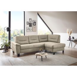 Ecksofa DIE PLANBAR, B:244cm H:88cm T:160cmmandel, 100% Polyester, Wohnzimmer, Sofas, "PP-PF23172 L-Form, Breite 244 cm", Eckgarnitur mit besonders