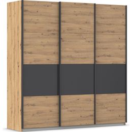 Schwebet&uuml;renschrank Rauch, B:203cm H:210cm T:62cm, grau, Holzwerkstoff, Schr&auml;nke, "Schwebet&uuml;renschrank Kleiderschrank Schrank Garderobe CORTONA",