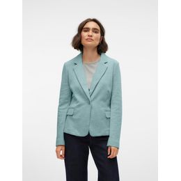 V&eacute;ro Moda VERO MODA Damen Jerseyblazer "VMJULIA LS BLAZER JRS NOOS", grau, Gr. 34, unifarben, Jersey, Obermaterial: 66% Polyester, 34% Baumwolle, Blazer,