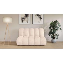 2-Sitzer, B:155cm H:84cm T:108cm, beige, LeGer Home by Lena Gercke, 100% Polyester, Sofas, "Priya Designersofa, moderne Steppung, auch in Boucl&eacute;",