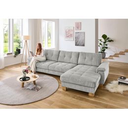 Ecksofa DIE PLANBAR, B:316cm H:86cm T:177cmsilber, 88% Polyester;12% Polyamid, Wohnzimmer, Sofas, "PP-LA19101 L-Form, Breite 316 cm", wahlweise mit