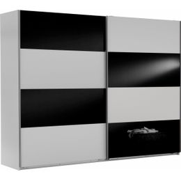 Schwebet&uuml;renschrank wimex, B:270cm H:210cm T:65cm, schwarz-wei&szlig;, Schr&auml;nke, "Easy", mit Teilglas