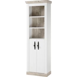 Hochschrank Home Affaire, B:65cm H:200cm T:35cm, wei&szlig;, FSC-zertifizierter Holzwerkstoff, Badezimmer, Schr&auml;nke, "Florenz, Badschrank im Landhausstil,