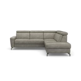 Sit & More Ecksofa SIT & MORE, B:258cm T:226cm, grau, Wohnzimmer, Sofas, "Scarlett L-Form", inklusive Kopfteilverstellung, wahlweise mit Bettfunktion, Bettkasten