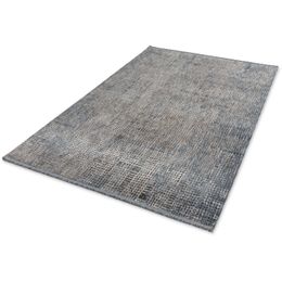 Teppich Astra, B:80cm H:6mm L:150cm, blau, Kunstfaser, Wohnzimmer, Teppiche, "Ana 214", mit Fransen, Vintage, Wohnzimmer