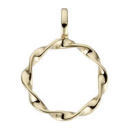 Jobo Damen Kettenanh&auml;nger "Anh&auml;nger gedreht", Gelbgold 585, gelb, Gelbgold 585, Schmuckanh&auml;nger, 585 Gold