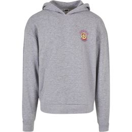 Urban Classics Herren Rundhalspullover "Urban Classics Herren Big Peace Hoody"grau, Gr. S, unifarben, 100% Baumwolle, Pullover