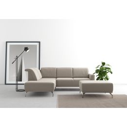 Sit & More Ecksofa SIT & MORE, B:249cm H:84cm T:205cm, braun, Wohnzimmer, Sofas, "Bailando L-Form", wahlweise mit Kopfteilverstellung und Vorziehsitz, motorisch