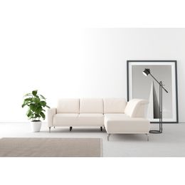 Sit & More Ecksofa SIT & MORE, B:249cm H:84cm T:205cm, beige, Wohnzimmer, Sofas, "Bailando L-Form", wahlweise mit Kopfteilverstellung und Vorziehsitz, motorisch