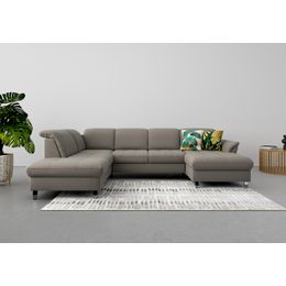 Sit & More Wohnlandschaft SIT & MORE, B:312cm H:88cm T:224cm, braun, 95% Polyester, 5% Polyamid, Sofas, "Maggiore U-Form", wahlweise mit Kopfteilverstellung,