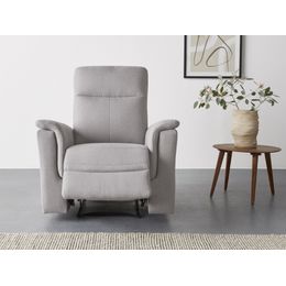 Relaxsessel Home Affaire, B:91cm H:99cm T:92cm, grau, Webstoff 95% Polyester 5% Nylon, Wohnzimmer, Sessel, "Southbrook, TV-Sessel mit Schlaffunktion,
