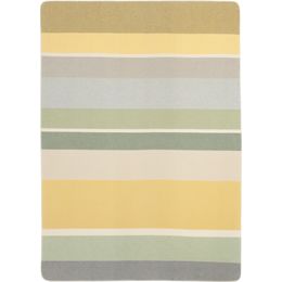 Wohndecke Biederlack, B:150cm L:200cm, gelb, Baumwolle, Wohndecken, "Wohndecke Stripe Delight", mit modernem Karodesign