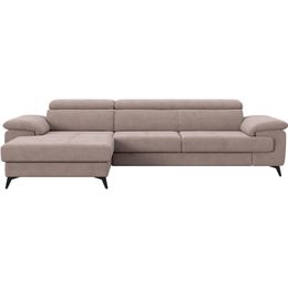 Ecksofa COTTA, B:300cm T:169cmmud, 100% Polyester (PES), Wohnzimmer, Sofas, "Astra L-Form, B: 300 cm", mit Kopfteilverstellung, optional Bettfunktion