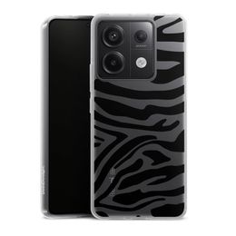 DeinDesign Xiaomi Redmi Note 13 Pro 5G Handy Silikon H&uuml;lle Case transparent Handyh&uuml;lle Muster Black Silikon Case