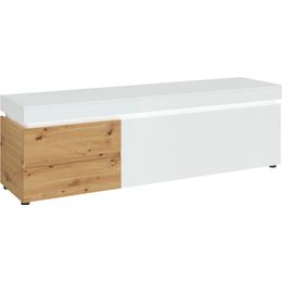 Lowboard Home Affaire, B:180,5cm H:56,7cm T:48cmeichefarben artisan, alpinwei&szlig;, Spanplatte, Sideboards, "Luci", Breite 180,5 cm