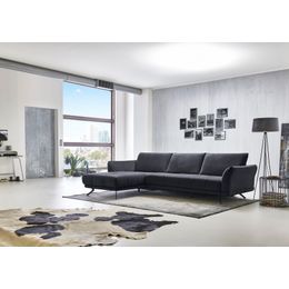 Ecksofa DIE PLANBAR, B:285cm H:84cm T:178cm, grau, 100% Polyester, Wohnzimmer, Sofas, "MP-IN20041 L-Form", optional Sitztiefenverstellung und