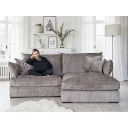Ecksofa Home Affaire, B:247cm T:187cmtaupe, 100% Polyester, Wohnzimmer, Sofas, "Casa XXL L-Form, Breite 247 cm", Mega-Sofa, Cord oder