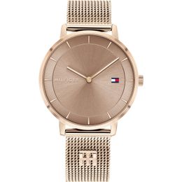 Tommy Hilfiger Damen Quarzuhr "TEA", rosa, Armbanduhren, Armbanduhr, Damenuhr, Edelstahlarmband