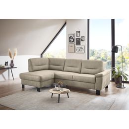 Ecksofa DIE PLANBAR, B:244cm H:88cm T:160cmmandel, 100% Polyester, Wohnzimmer, Sofas, "PP-PF23172 L-Form, Breite 244 cm", Eckgarnitur mit besonders