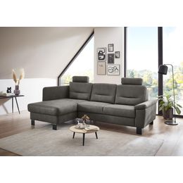 Ecksofa DIE PLANBAR, B:244cm H:88cm T:160cmanthrazit, 100% Polyester, Wohnzimmer, Sofas, "PP-PF23172 L-Form, Breite 244 cm", Eckgarnitur mit