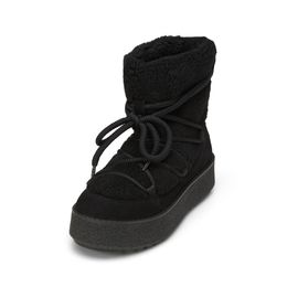 Marc O'Polo Winterboots MARC O'POLO "mit flauschigem Warmfutter", Damen, Gr. 37, schwarz, Obermaterial: 100% Leder (Rind), unifarben, Schuhe Winterboots