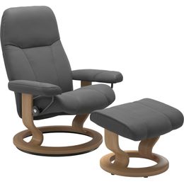 stressless "Consul" Set, Relaxsessel mit Hocker, mit Hocker, mit Classic Base, Gr&ouml;&szlig;e S, Gestell Eiche