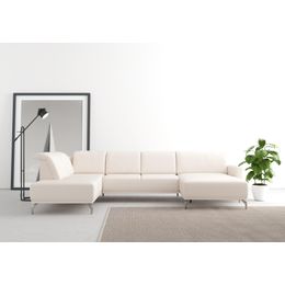Sit & More Wohnlandschaft SIT & MORE, B:337cm H:84cm T:205cm, beige, Sofas, "Bailando U-Form", wahlweise mit Kopfteilverstellung und Vorziehsitz, motorisch