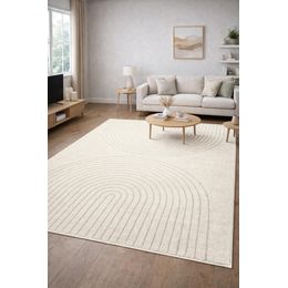 Teppich MERINOS, B:200cm H:14mm L:280cm, beige, Polypropylen, Ankleidezimmer, Teppiche, "Eclipse", moderner Wohnzimmer Teppich, geometrisches Design