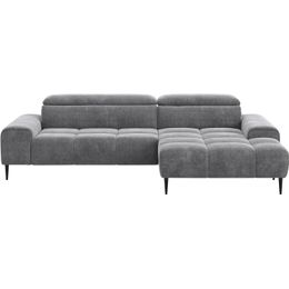 Ecksofa COTTA, B:290cm T:182cmiron, 92% POLYESTER (PES) / 8% POLYAMID (PA), Wohnzimmer, Sofas, "Theo L-Form, B: 290 cm", mit Kopfteilverstellung,