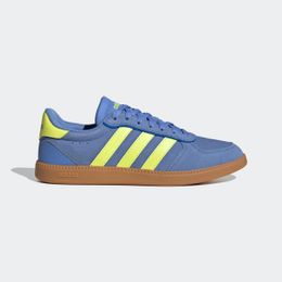 Damen Sneaker "BREAKNET SLEEK", adidas Sportswear, Gr. 36blau fusion, hi, res gelb, gum10, Leder, Synthetik, Schuhe