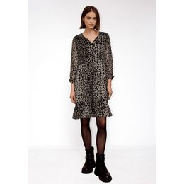 Damen Sommerkleidschwarz, Gr. 40, STREET ONE STUDIO, Stoff, Obermaterial: 100% Polyester. Unterkleid: 100% Modal, Kleider, knielang