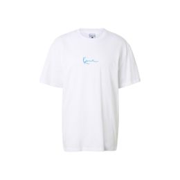 Karl Kani Herren Kurzarmshirt "Karl Kani Herren Small Signature Blue Logo Tee white"wei&szlig;, Gr. S, 100% Baumwolle, Shirts