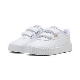Puma Damen Sneaker "Carina 3.0 Sneakers M&auml;dchen", Gr. 25wei&szlig; gold, Obermaterial: Synthetik, Textil; Futter: Textil; Innensohle: Textil; Laufsohle: