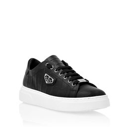 Philipp Plein Damen Sneaker "Iconic Plein Crocco Print", Gr. 3602, schwarz, Schuhe