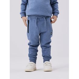 name it Jungen Sweathose "NMMVIMO SWE PANT BRU NOOS", blau, Gr. 80, unifarben, Sweatware, Obermaterial: 60% Baumwolle, 40% Polyester, Hosen