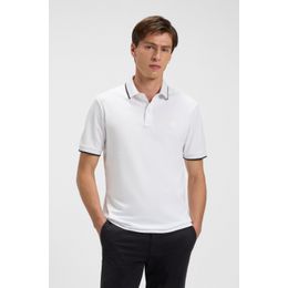 BOSS Orange Herren Poloshirt "Passertip", wei&szlig;, Gr. XXL, kontrastfarbene Details, unifarben, Piqu&eacute;, Obermaterial: 95% Baumwolle, 5% Elasthan, Shirts,