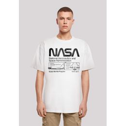 F4NT4STIC Damen T-Shirt "NASA Classic Space Shuttle", wei&szlig;, Gr. 4XL, Obermaterial: 100% Baumwolle, Shirts, Print