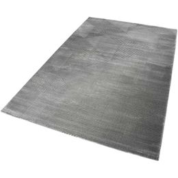 Teppich Esprit, B:80cm H:12mm L:150cm, grau, Kunstfaser, Wohnzimmer, Teppiche, "Velvet Groove ESP-8780", Kurzflor, Hoch Tief Struktur, Wohnzimmer,