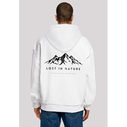 F4NT4STIC Herren Kapuzenpullover "MOUNTAIN x F4NT4STIC", wei&szlig;, Gr. XL, Obermaterial: 100% Baumwolle, Pullover, Print