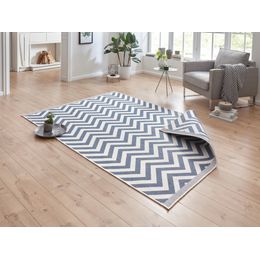 Teppich NORTHRUGS, B:120cm H:5mm L:170cm, blau, Kunstfaser, Wohnzimmer, Teppiche, "Palma Wendeteppich", In-& Outdoor, Wetterfest, Balkon, L&auml;ufer,