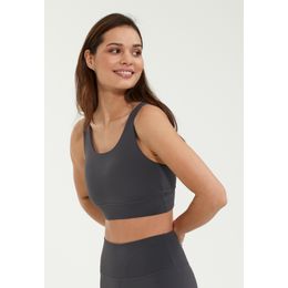 ENDURANCE ATHLECIA ATHLECIA Damen Sport-BH "Gaby", Gr. L, grau, 75% Nylon, 25% Elasthan, unifarben, BHs, aus feuchtigkeitsregulierendem Material
